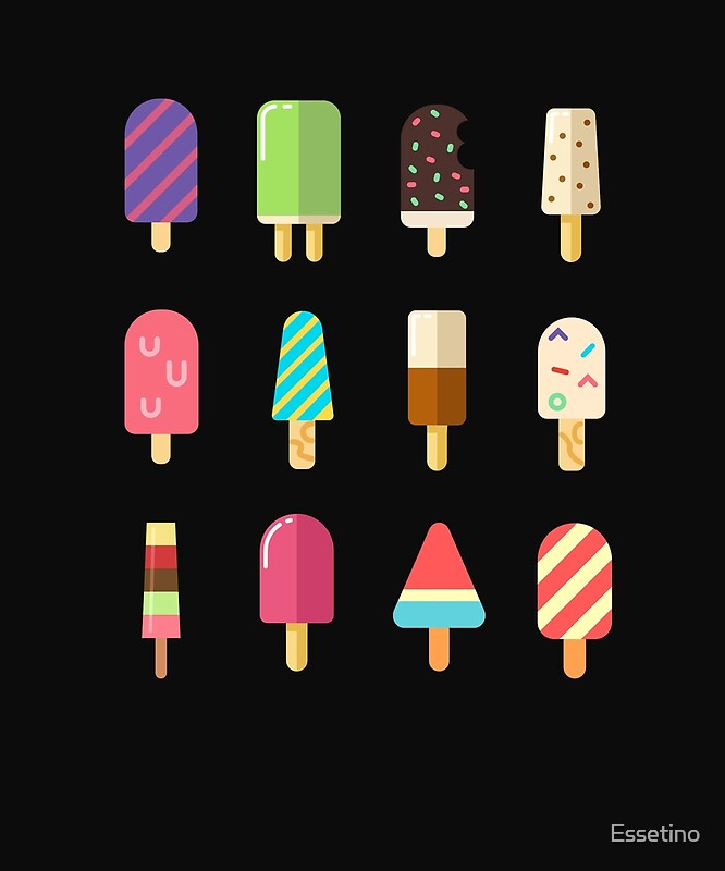 "Popsicle Sticks Emoji Popsicles Ice Cream Summer Chill " by Essetino ...