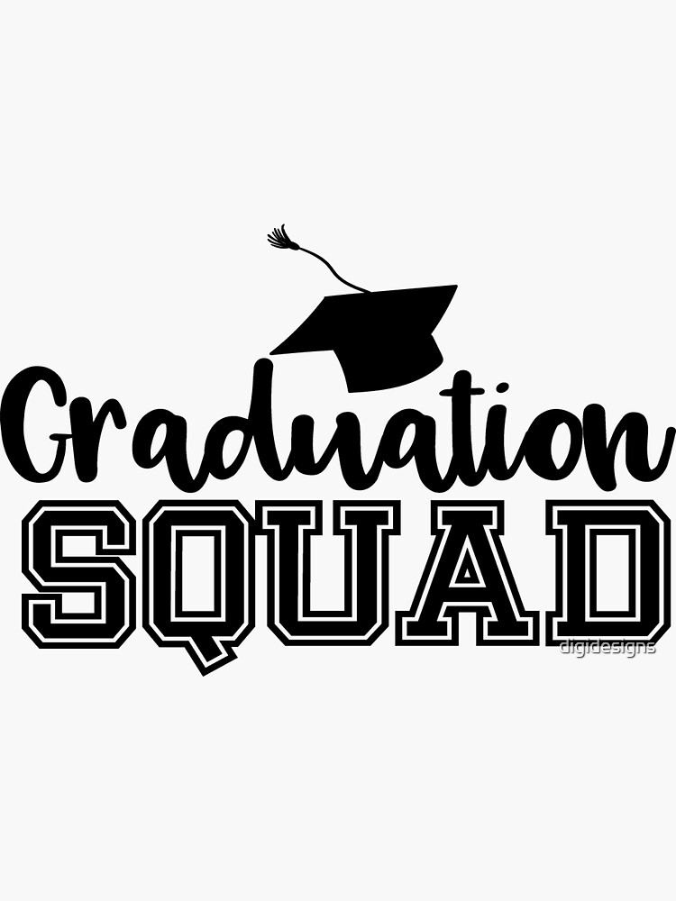 "Graduation Squad Logo" Sticker for Sale by digidesigns | Redbubble