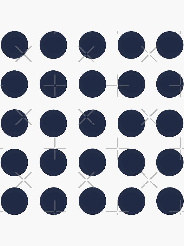 "NAVY BLUE Symmetrical POLKA DOTS (Transparent)" Sticker for Sale by ...