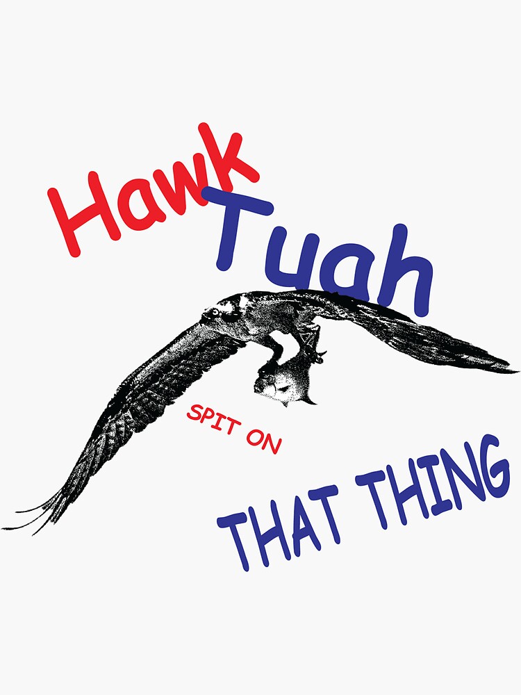 "Comic San Hawk Tuah" Sticker for Sale by takumisegi | Redbubble