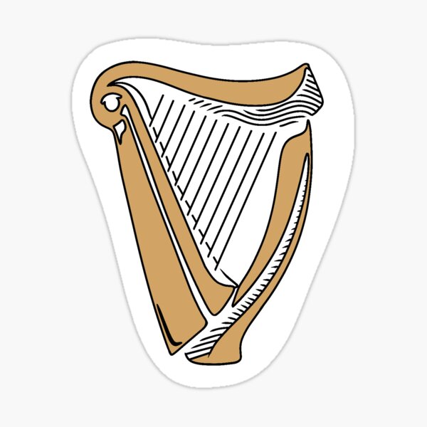 "Guinness harp" Sticker for Sale by Caroline-rb | Redbubble