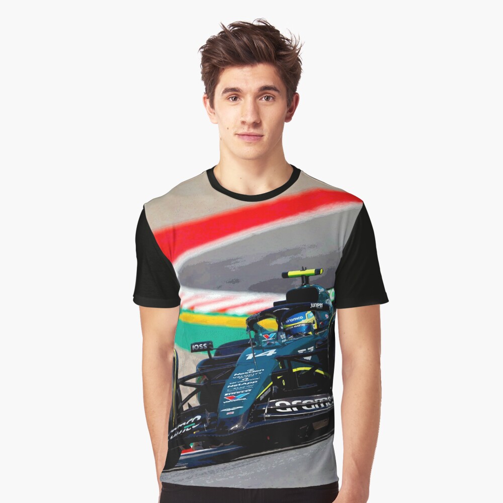 "Fernando Alonso racing his 2024 F1 car during the Spanish Grand Prix ...