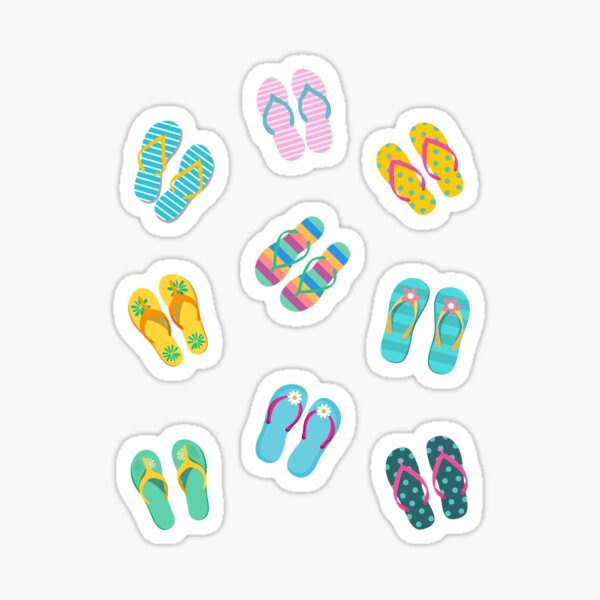 "Flip flop pattern" Sticker for Sale by jennyhardee | Redbubble