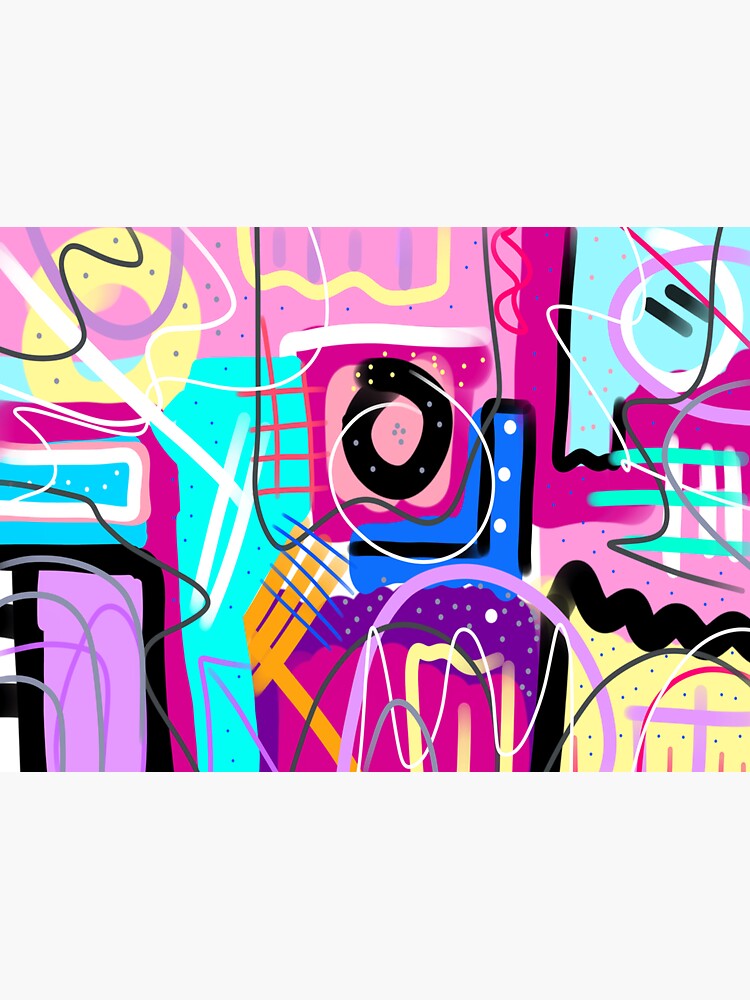 "Expressive Maximalist Abstract Art " Sticker for Sale by ...
