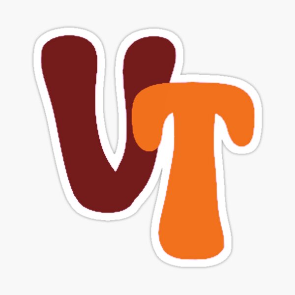 "VT letters" Sticker for Sale by spleevy | Redbubble