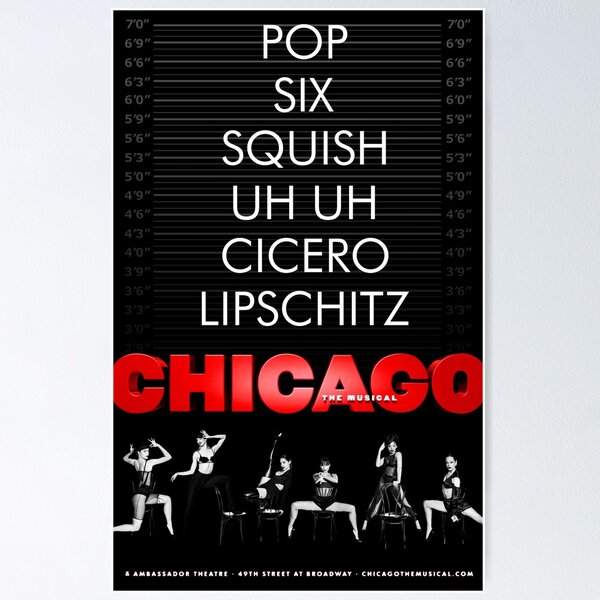 "Chicago the Musical Poster" Poster for Sale by Krahdad | Redbubble