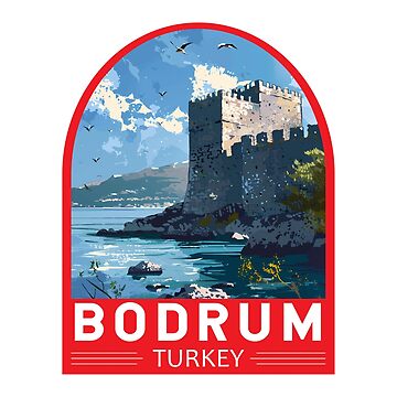 "Bodrum Turkey Travel Art Emblem" Sticker for Sale by KrisSidDesigns ...