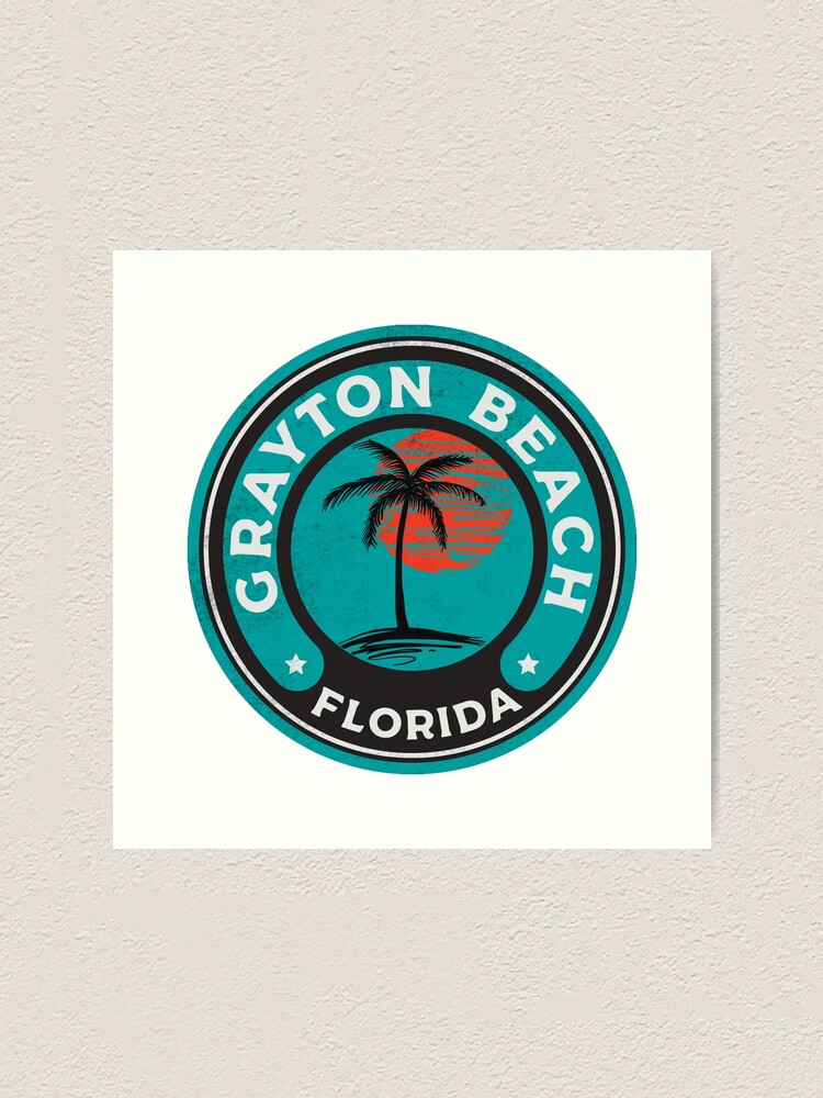 "Grayton Beach Florida Emerald Coast 30 A Tropical Palm Tree 30A" Art ...
