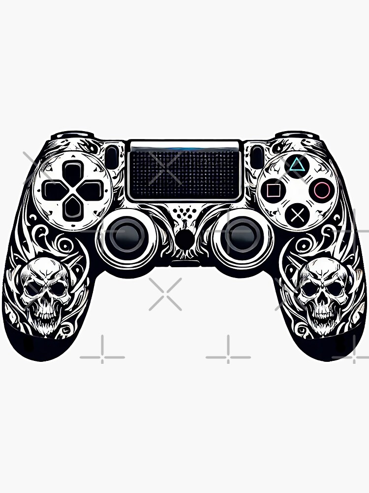 "Gothic-Themed Gaming Controller" Sticker by PsycheBrain | Redbubble