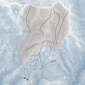 "Fox Peak Resort" Sticker for Sale by mapsynergy | Redbubble