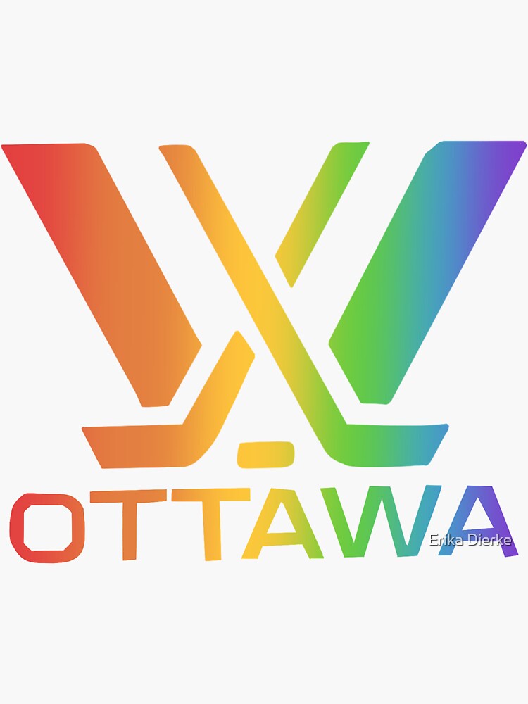 "Pride Ottawa Pwhl logo " Sticker for Sale by Erika Dierke | Redbubble