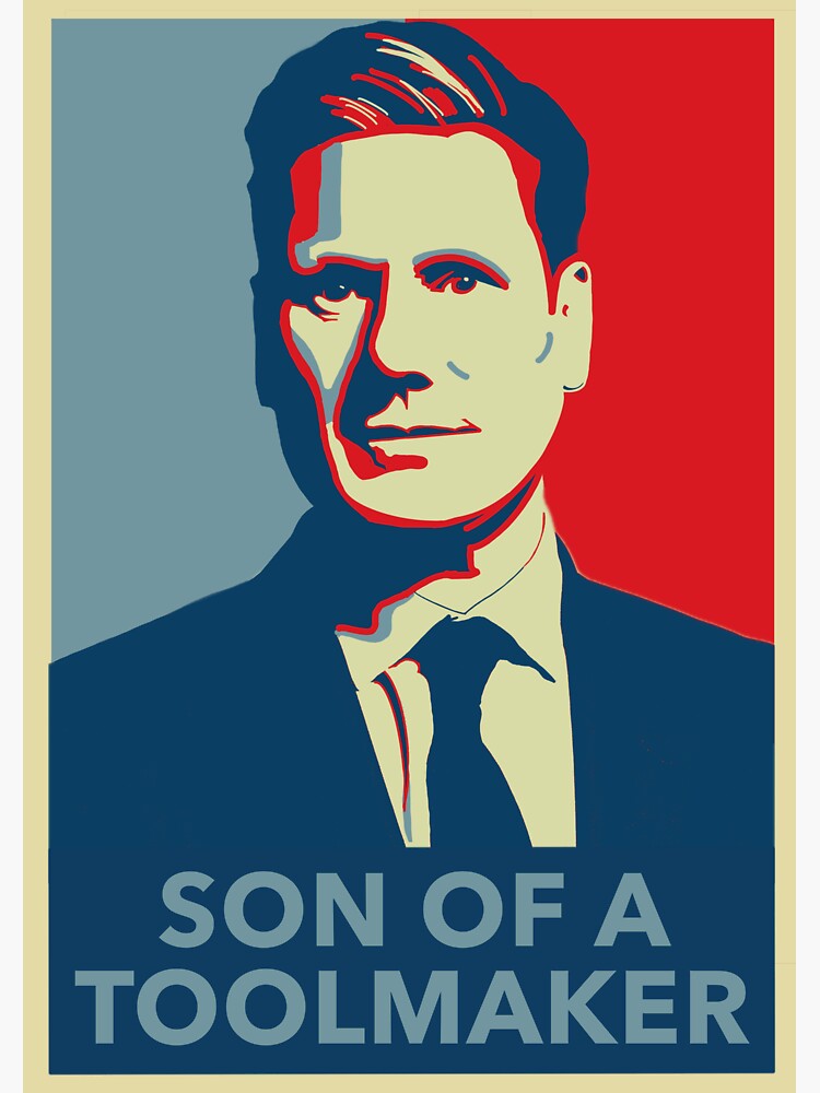 "Keir Starmer Toolmaker stylised portrait" Sticker for Sale by ...