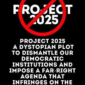 "Stop Project 2025" Sticker for Sale by ResistThreads | Redbubble