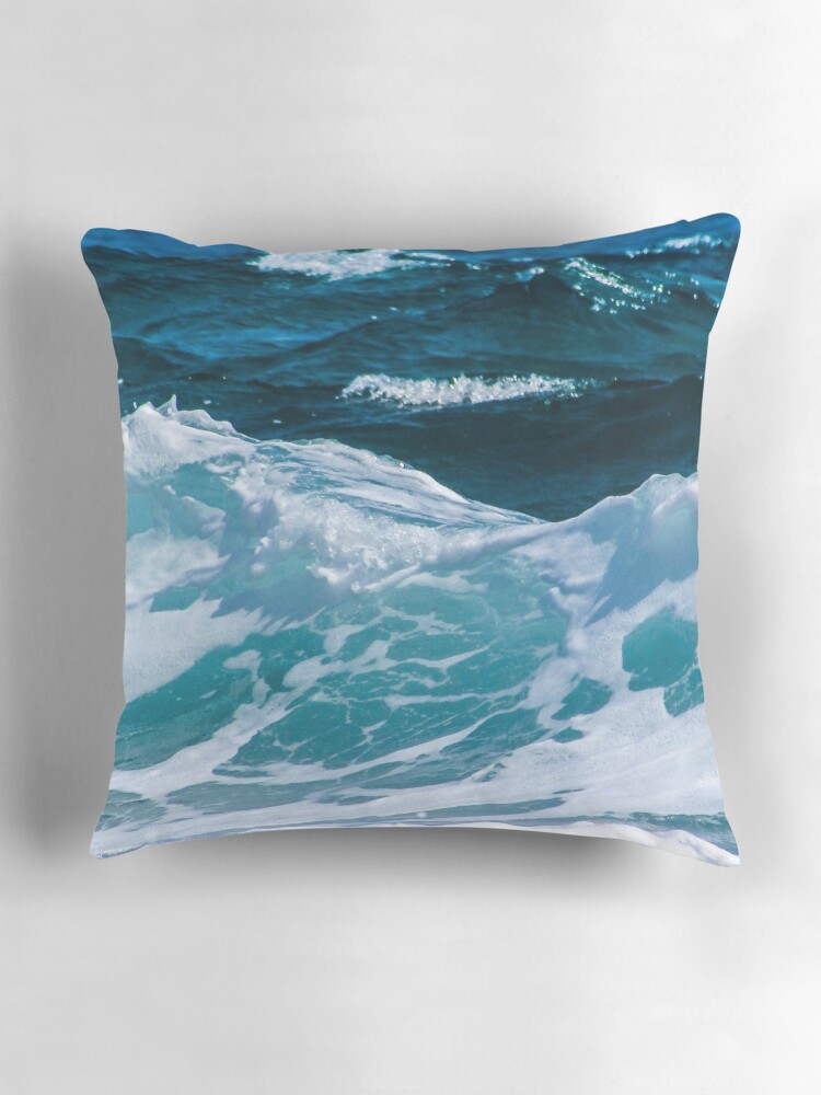"Blue Ocean" Pillow for Sale by FLATVAC STICKER | Redbubble