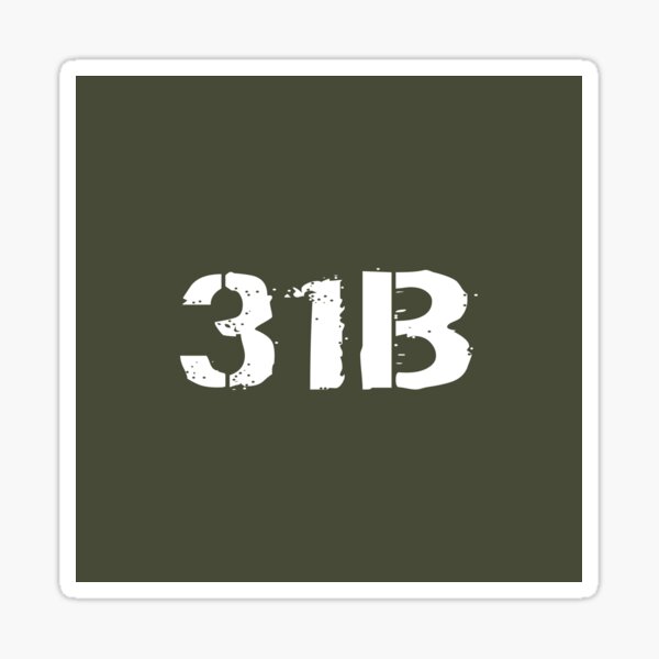 "31B Military Police" Sticker by MilitaryCandA | Redbubble