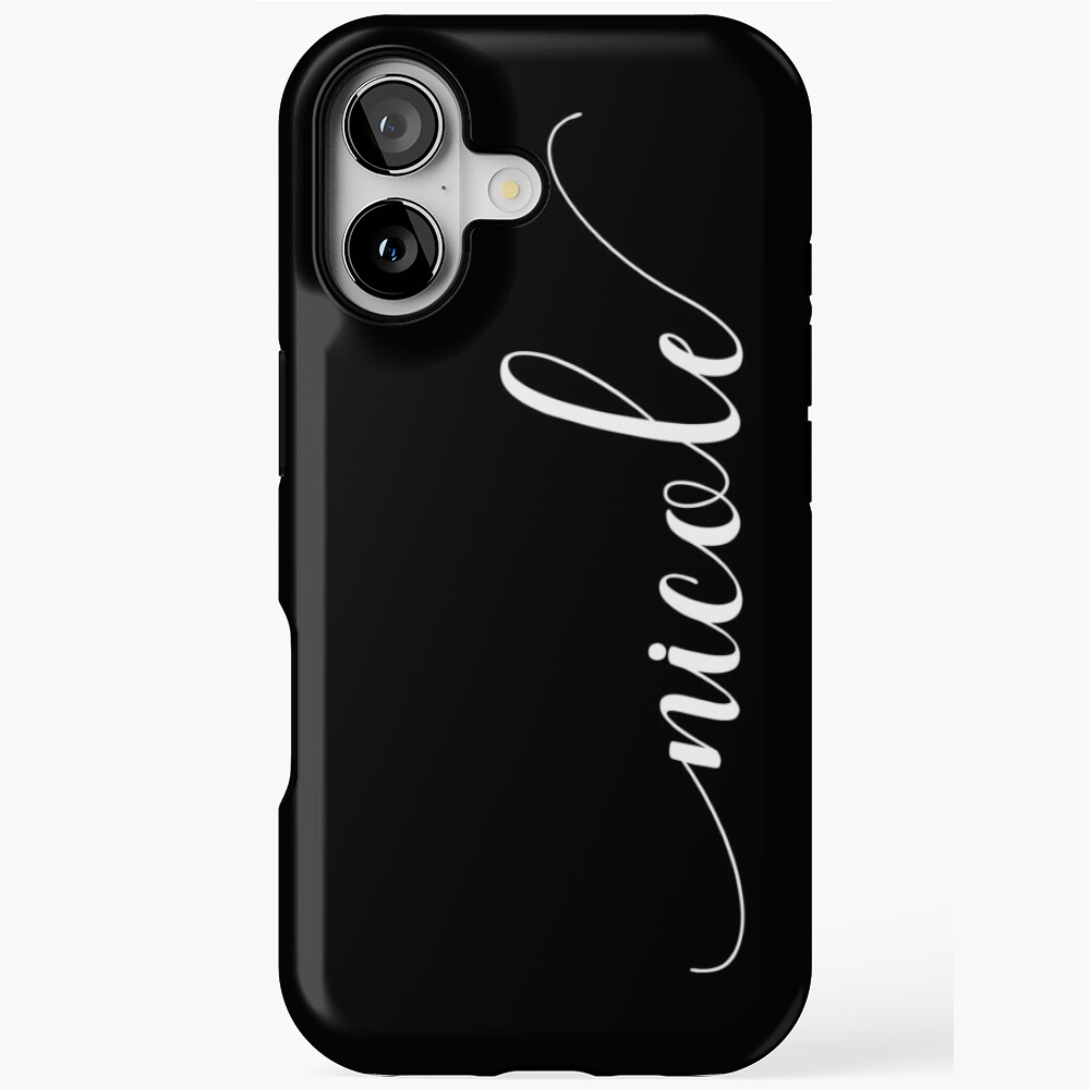 "Nicole - Custom name on delicate black cursive font" Poster for Sale ...