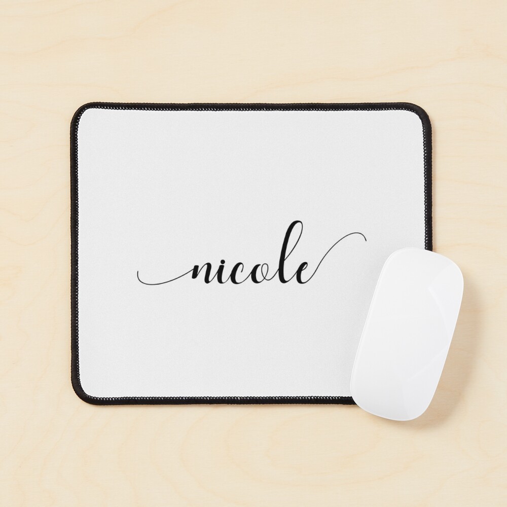 "Nicole - Custom name on delicate black cursive font" Poster for Sale ...