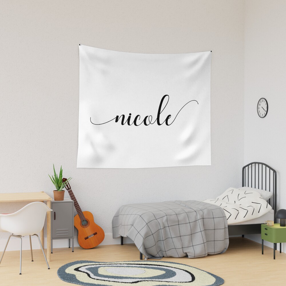 "Nicole - Custom name on delicate black cursive font" Poster for Sale ...