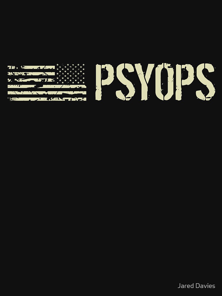 "PsyOps (Black Flag)" T-shirt for Sale by MilitaryCandA | Redbubble ...