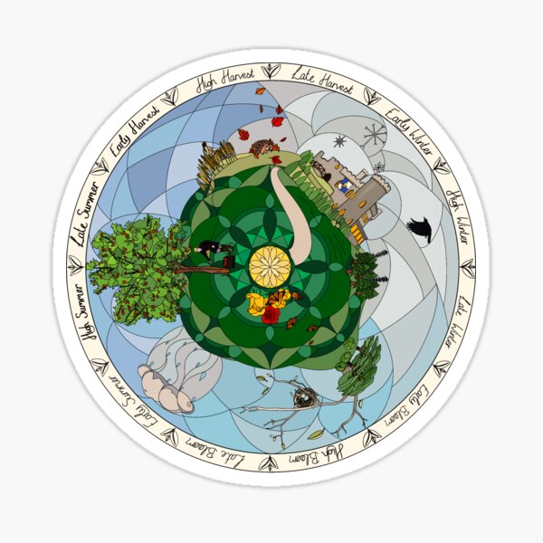 "Wheel of Seasons - Wilde Realms 2024" Sticker for Sale by WildeRealms | Redbubble