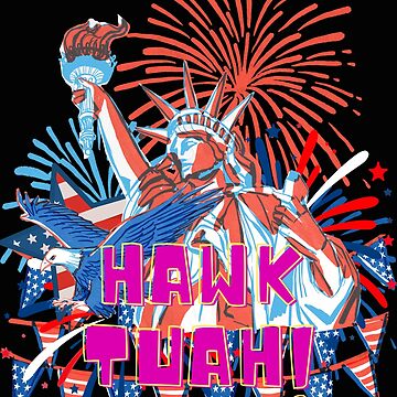 "Hawk Tuah - Liberty statue meme edition" Sticker for Sale by GNetiPL ...
