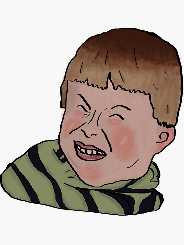 "Kid mocking laughing meme" Sticker for Sale by Omado | Redbubble