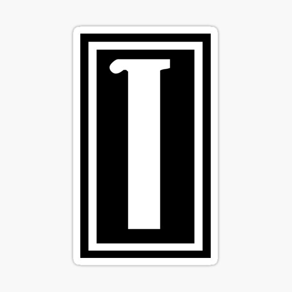 "fancy letter sticker "i"" Sticker for Sale by Nairebis | Redbubble