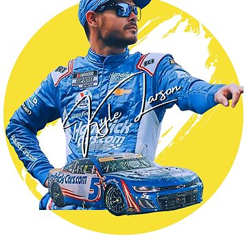 "Kyle Larson Hi - Def Paint Effect T-Shirt and Sticker" Sticker for ...