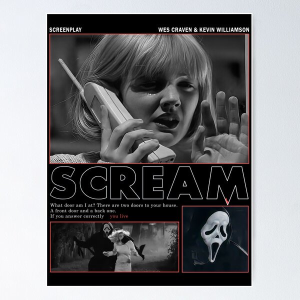 "Scream Ghostface Movie" Poster for Sale by uhcaxaval | Redbubble