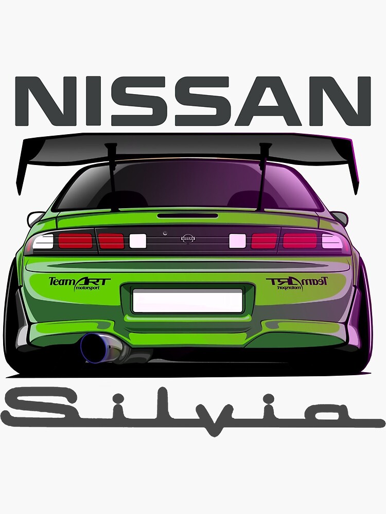 "Nissan Silvia S14" Sticker by Art-Vand3lay | Redbubble