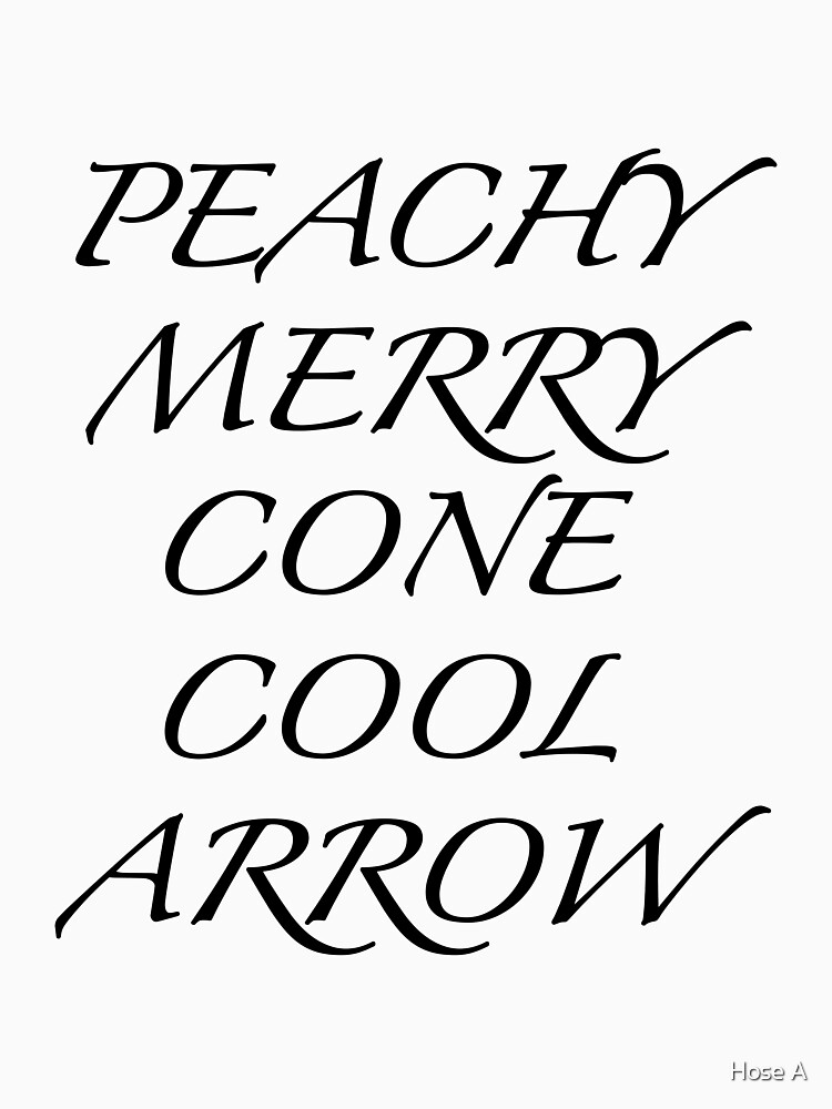 "PEACHY MERRY CONE COOL ARROW" Essential T-Shirt for Sale by ...