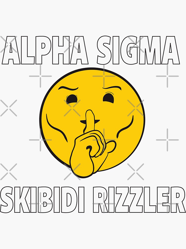 "T-shirt for him, Alpha Sigma, Skibidi Rizzler design, Gen Z, Mewing Emoji, Yellow, Black ...