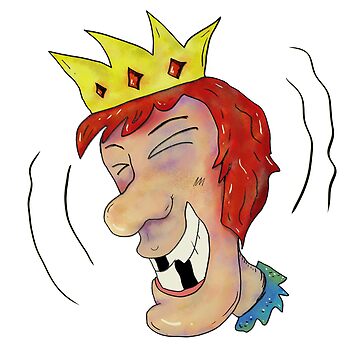 "Laughing King" Sticker for Sale by Peter-Mikels | Redbubble