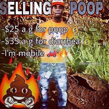 "Selling poop meme sticker shirt funny brainrot" Sticker for Sale by ...