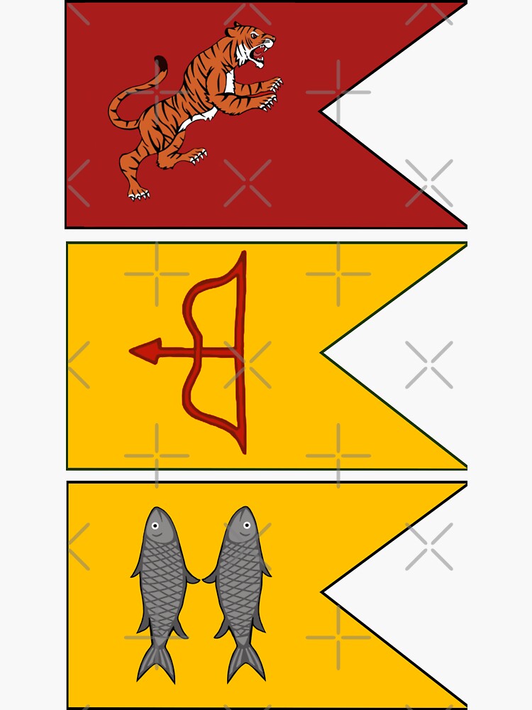 "Flags of the Tamil Kings" Sticker by RaakuArt- | Redbubble