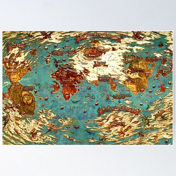 "World map Hydaelyn Etheirys with Tural from Dawntrail- FFXIV Online ...