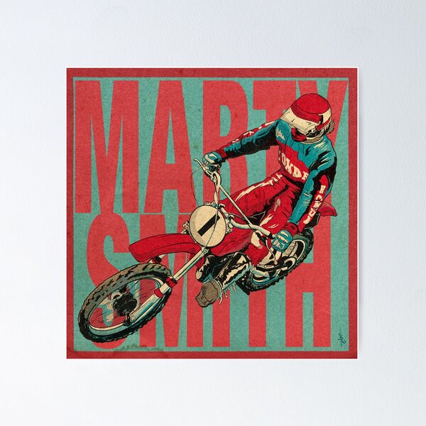 "Marty Smith Motocross Legends Print" Poster for Sale by Cosmic Rider ...