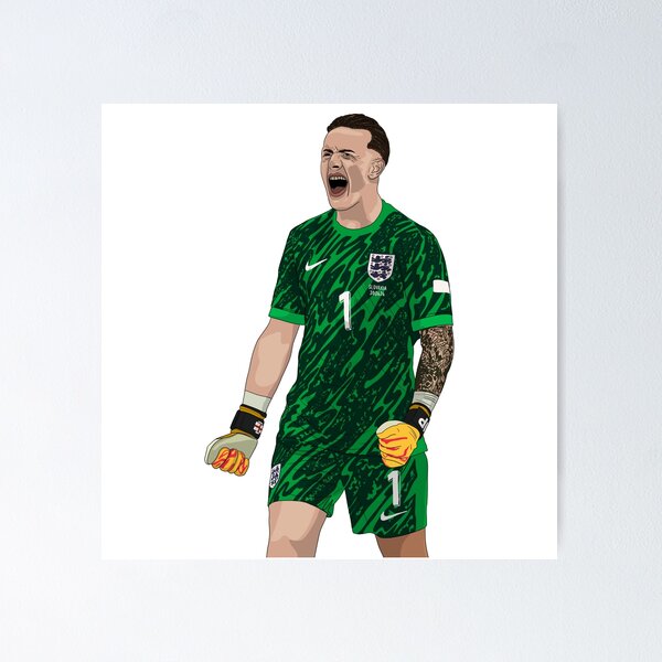 "Jordan Pickford: England’s Star Goalkeeper at Euro 2024" Poster for ...