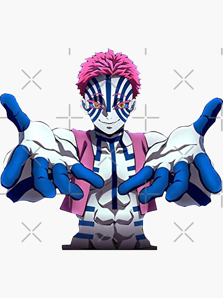 "Akaza - Kimetsu no Yaiba" Sticker by ArtistryHavenn | Redbubble