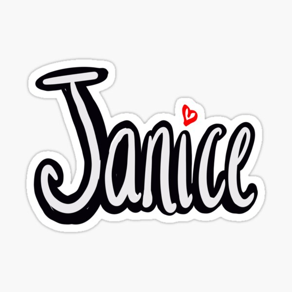 "Janice girls name woman women’s first name in white cursive ...