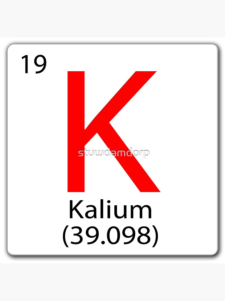 "Chemical element Kalium " Sticker for Sale by stuwdamdorp | Redbubble