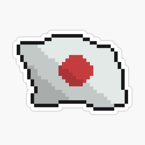 "japan flag pixel art" Sticker for Sale by helixter | Redbubble