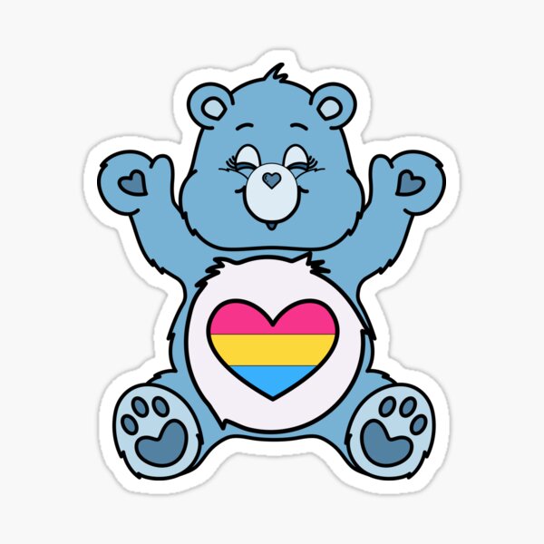 "Pansexual Pride Caring Bear Stuffie " Sticker for Sale by brittanykald ...