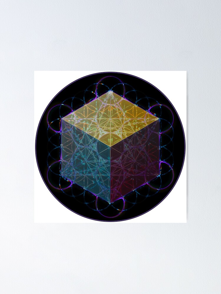 "Psychedelic Metatron's Cube" Poster for Sale by kernowerno | Redbubble