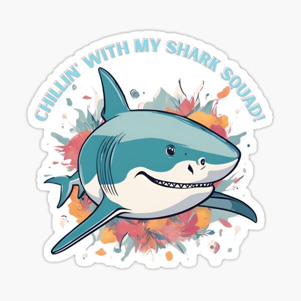 "Funny Shark Beach Design for excellent Summer Relaxation" Sticker for ...