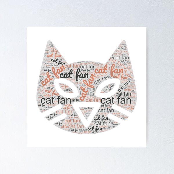 "A cool cat face in a letter pattern for cat lovers with the words Cat ...