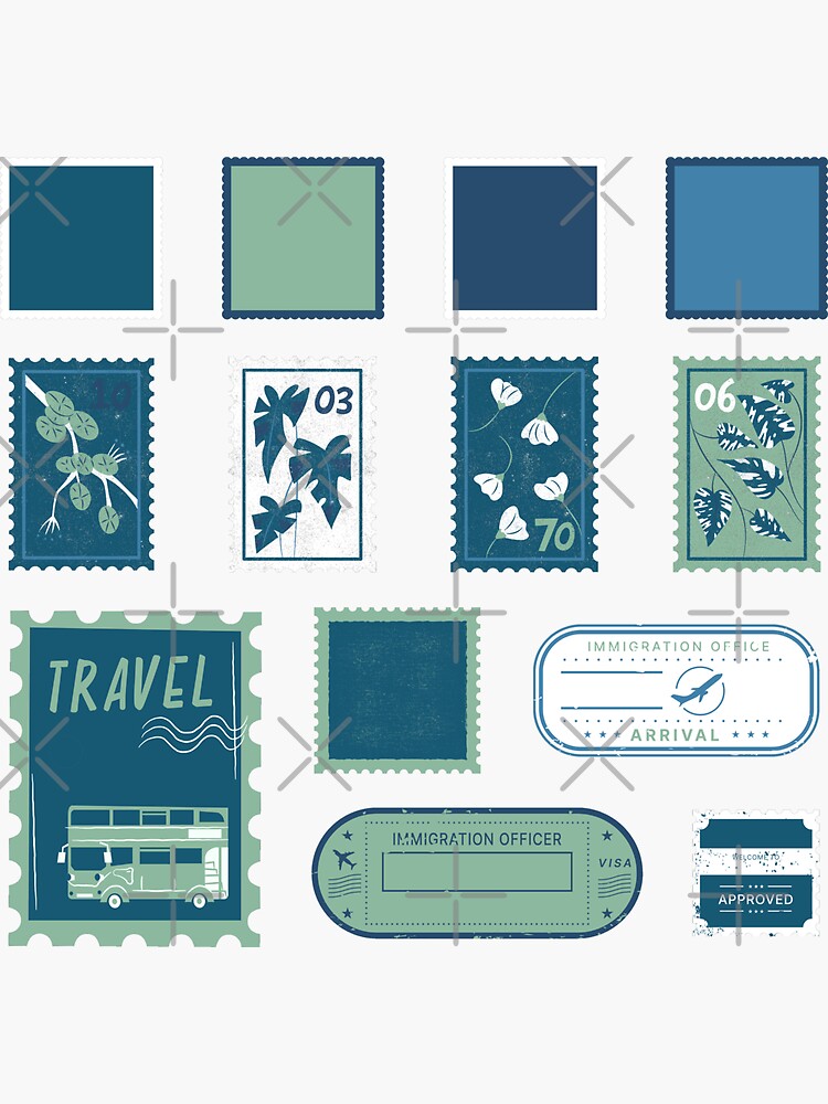 "Navy Blue Aesthetic - Journaling Sticker Sheet" Sticker for Sale by ...