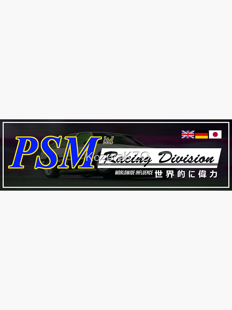 "PSM Racing Division Slap Sticker" Sticker for Sale by KozuraKZO ...