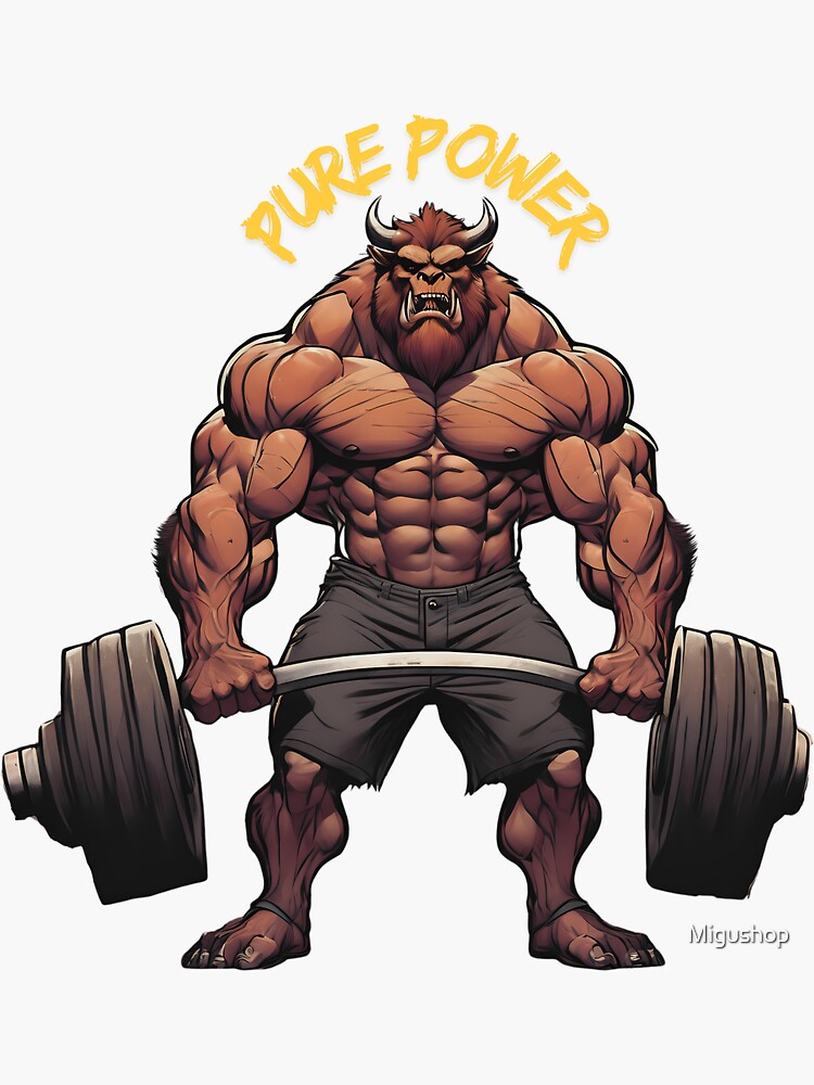 "Pure Power Lift Beast" Sticker by Migushop | Redbubble
