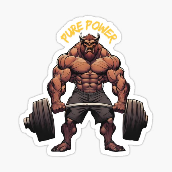 "Pure Power Lift Beast" Sticker by Migushop | Redbubble